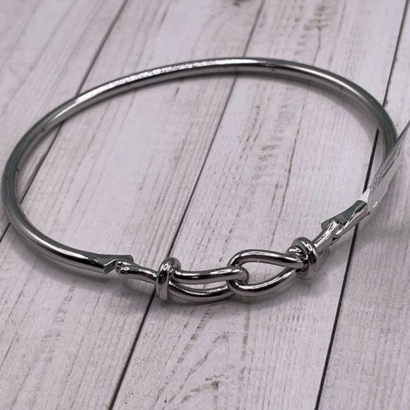 Banana Republic | Jewelry | Nwt Banana Republic Silver Knotted Bangle Bracelet | Poshmark